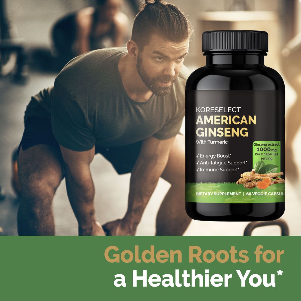 American Ginseng Energy Boost Capsules with Turmeric - Koreselect ...