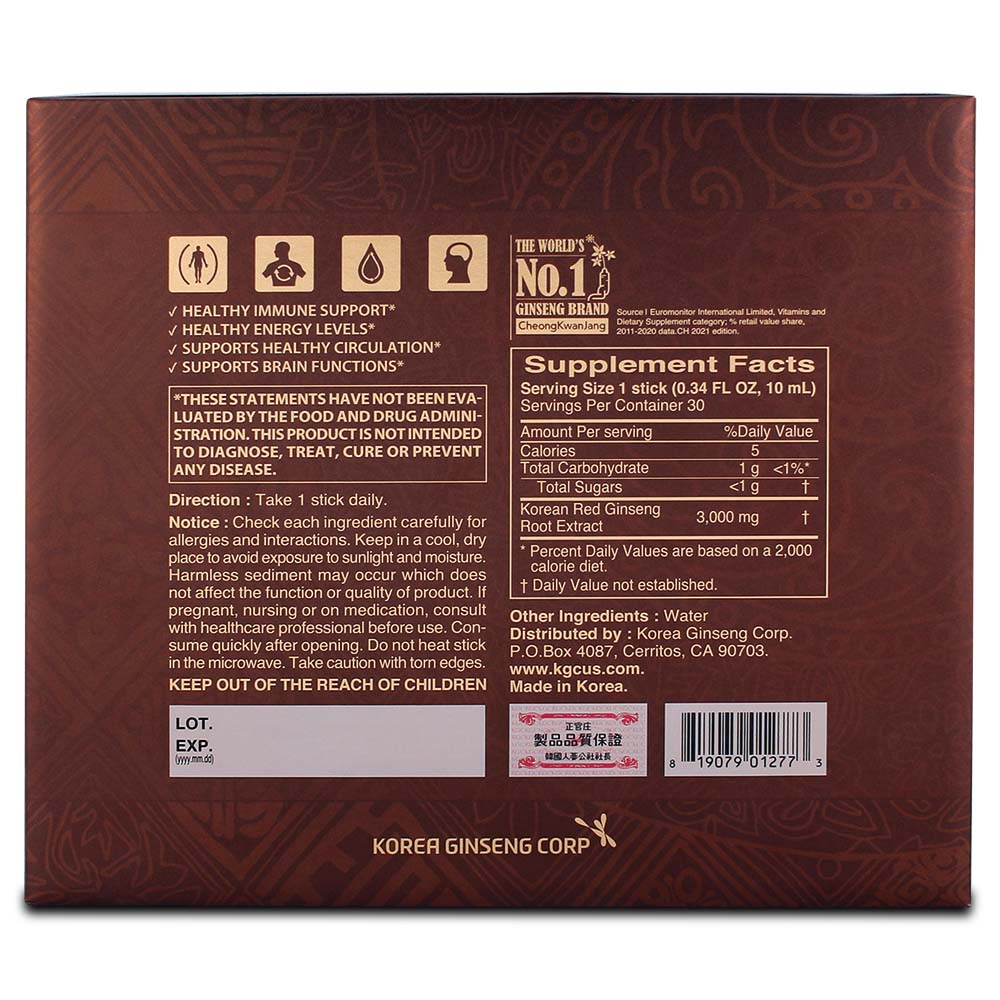 Everytime Limited Extract Stick Pack Korean Red Ginseng - CheongKwanJa ...